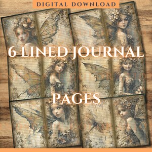 Fairy Nature Junk Journal Digital Paper, Fairies, Floral, 12 Digital ...