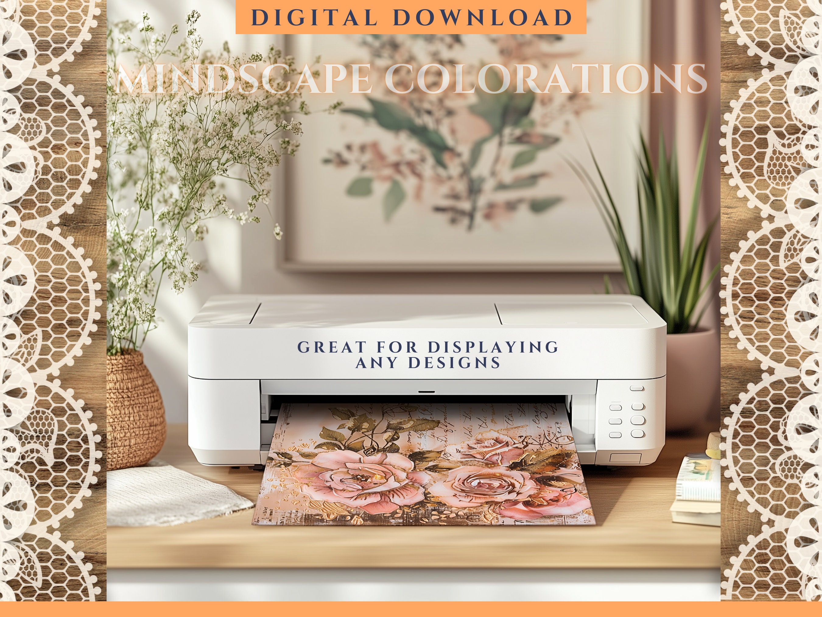 Photoshop Printer Mockup | Home Printer Mockup | Printer Printing Paper ...