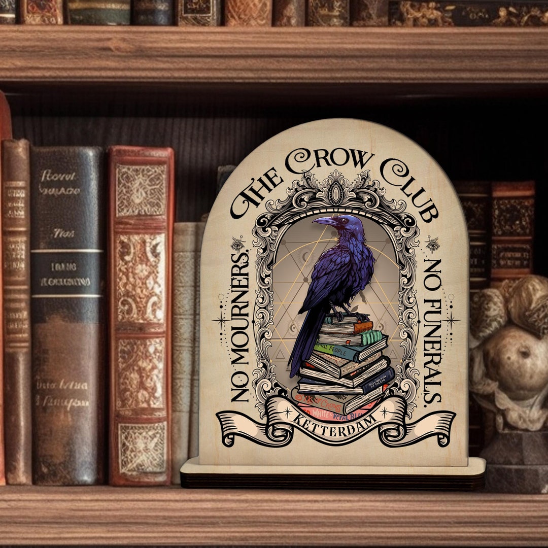 Ketterdam Crow Club Bookshelf Decor, Six of Crows Book Decor, Crow Club ...