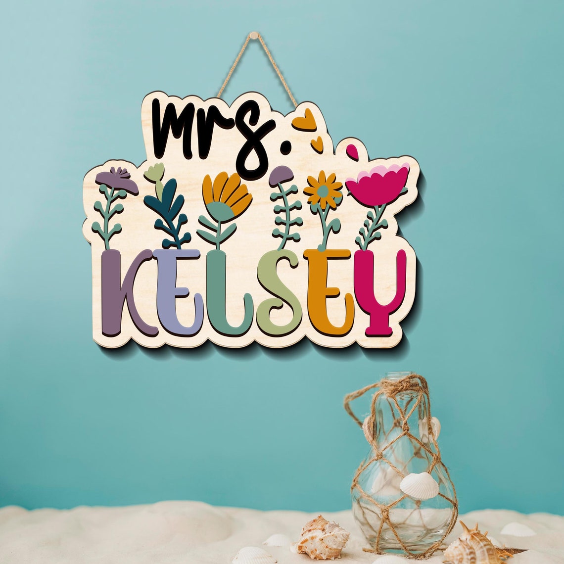 Personalized 3D Teacher Name Sign, 3D Teacher Door Hanger, Teacher ...