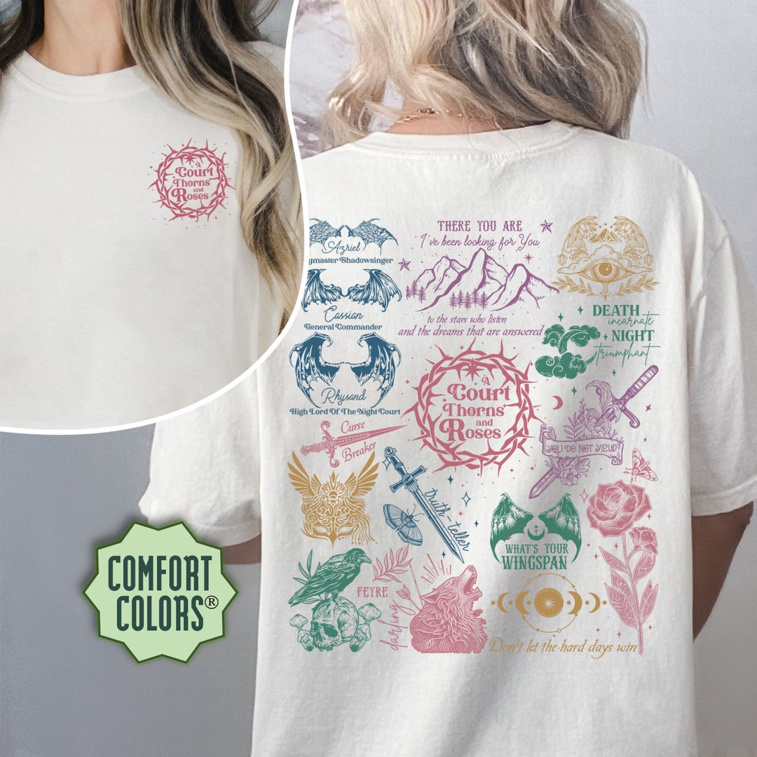 Comfort Colors Acotar Velaris Shirt, the Night Court Shirt, the Bat ...