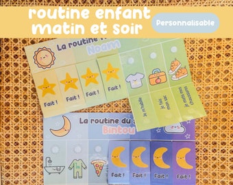 Routine enfant Matin et Soir - Etsy France