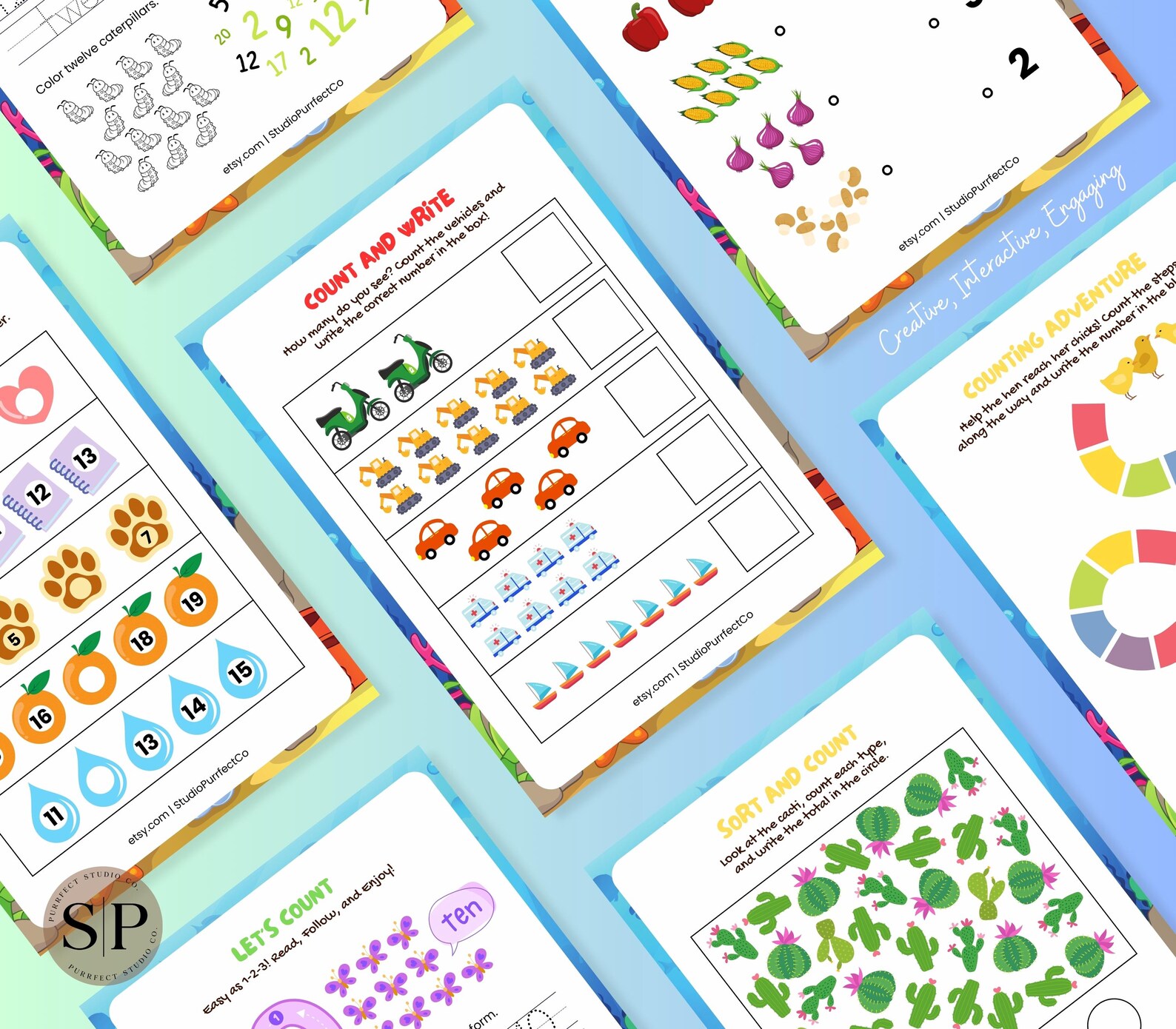 Early Math & Counting Worksheets | Preschool Pre-k Number Tracing ...