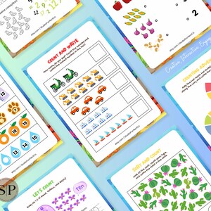 Early Math & Counting Worksheets | Preschool Pre-k Number Tracing ...