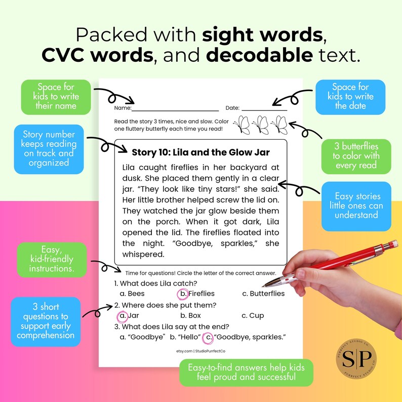 English Reading Comprehension Passages Worksheets for Kindergarten to ...