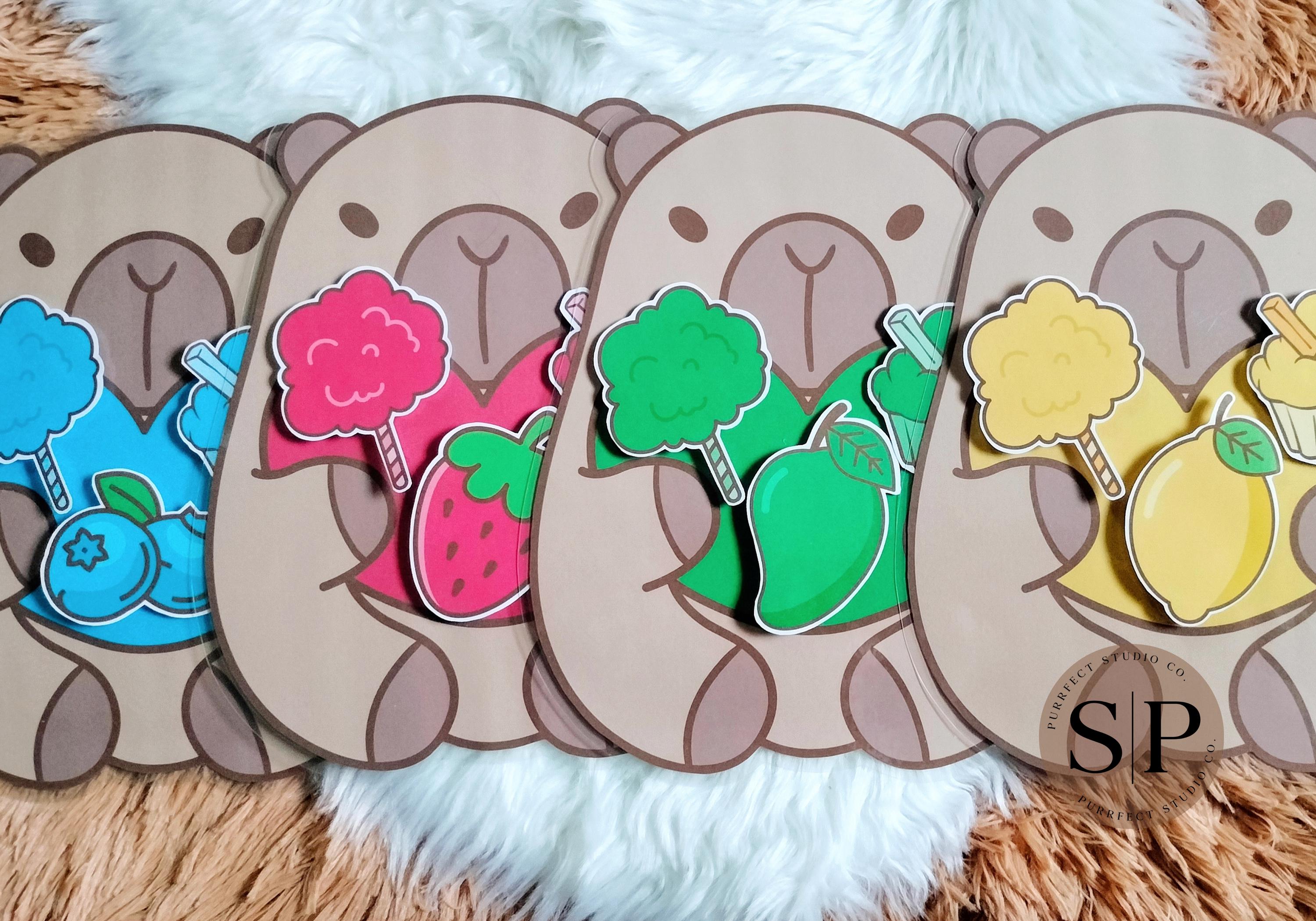 Cute Capybara Color Matching Game for Kids, Printable Color Sorting ...