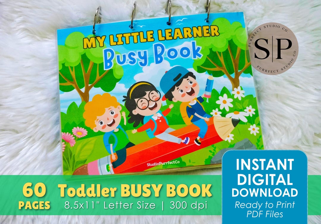 Preschool Printable Learning Busy Book, Homeschool Resources, Busy Book ...