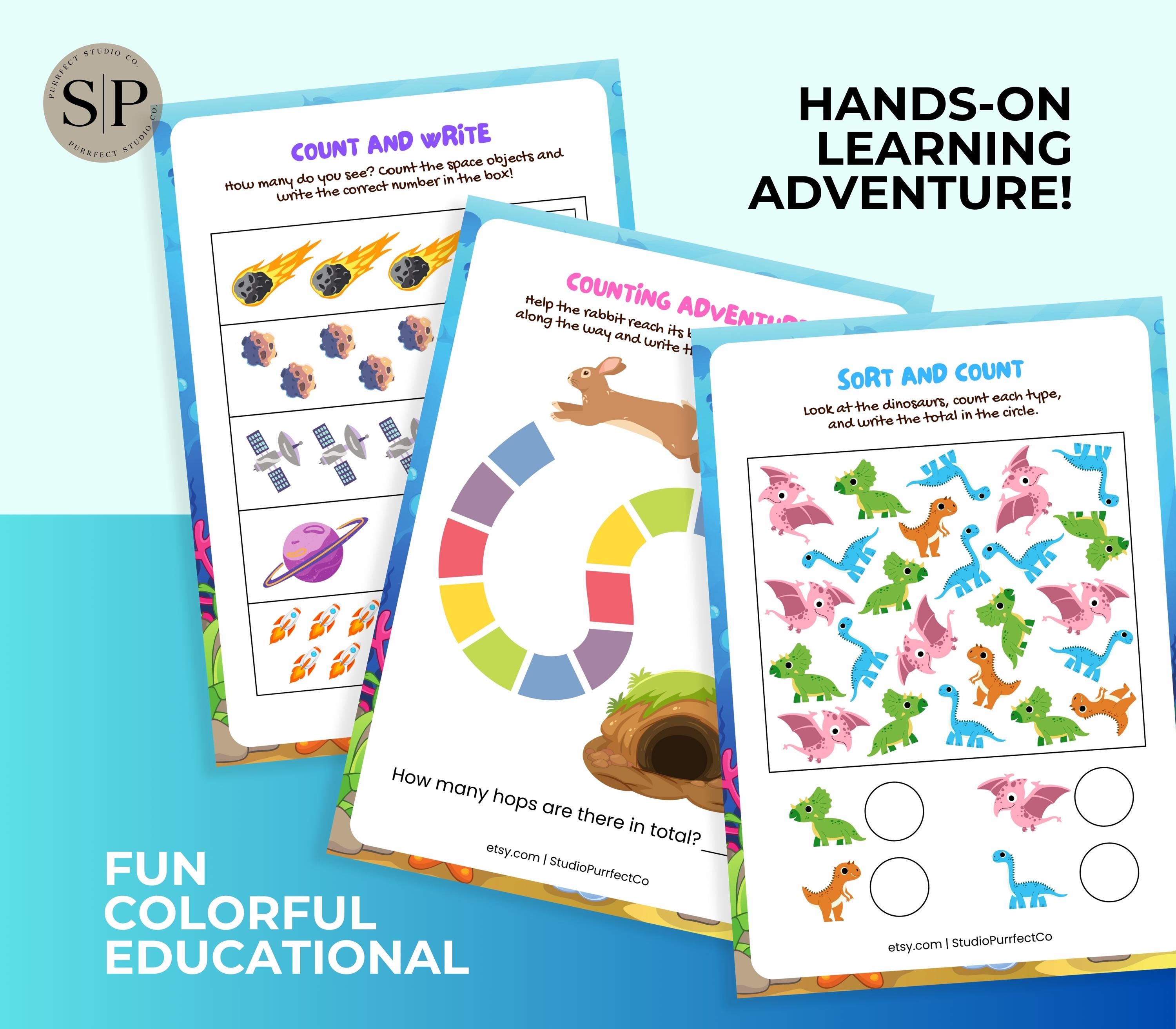 Early Math & Counting Worksheets | Preschool Pre-k Number Tracing ...