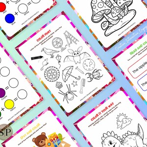 Printable Educational Coloring Worksheets | Spot & Color, Color Hunt ...