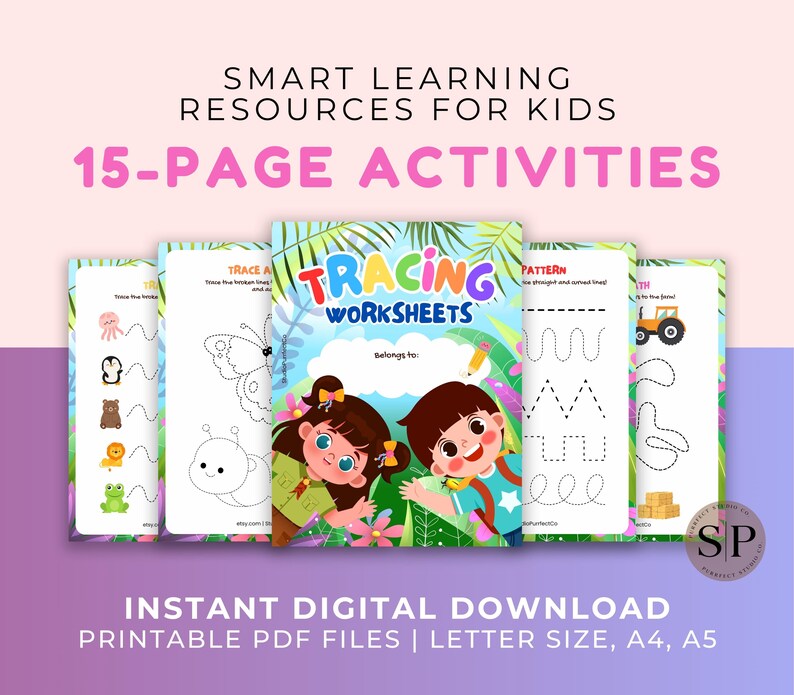 Printable Tracing Worksheets | Lines, Shapes & Dot-to-dot Activities ...