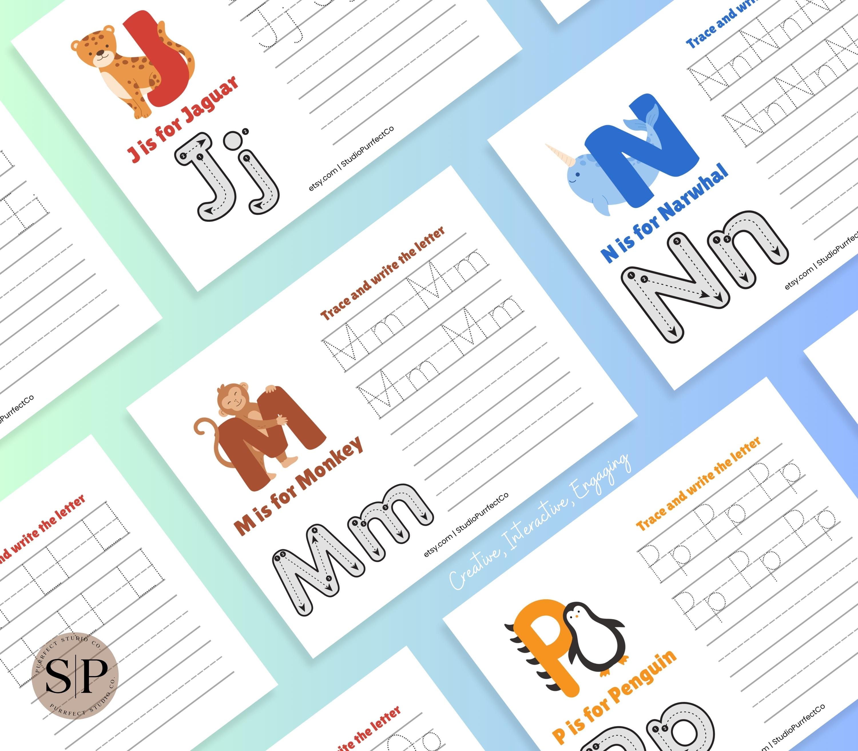 Printable Uppercase & Lowercase Alphabet Tracing Worksheets ...