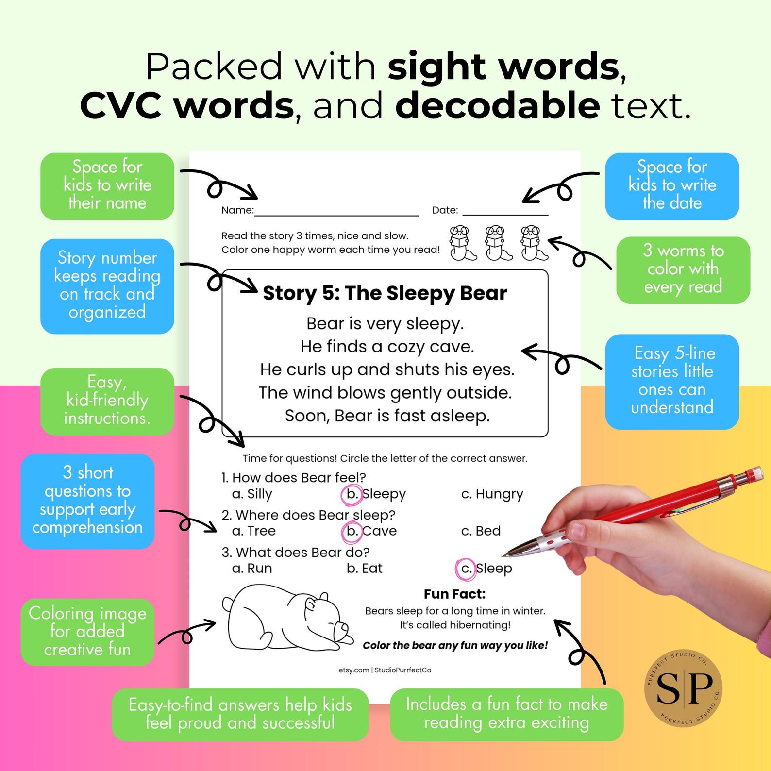 Reading Comprehension Passages for Preschoolers, Homeschool Reading ...
