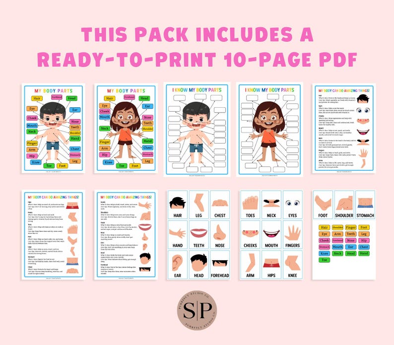 Body Parts Printable Materials and Activities PDF File, Montessori ...