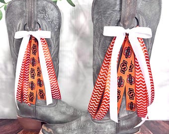School Spirit Boot Bows, Bows for Boots, Pair, Game Day Boots - Etsy