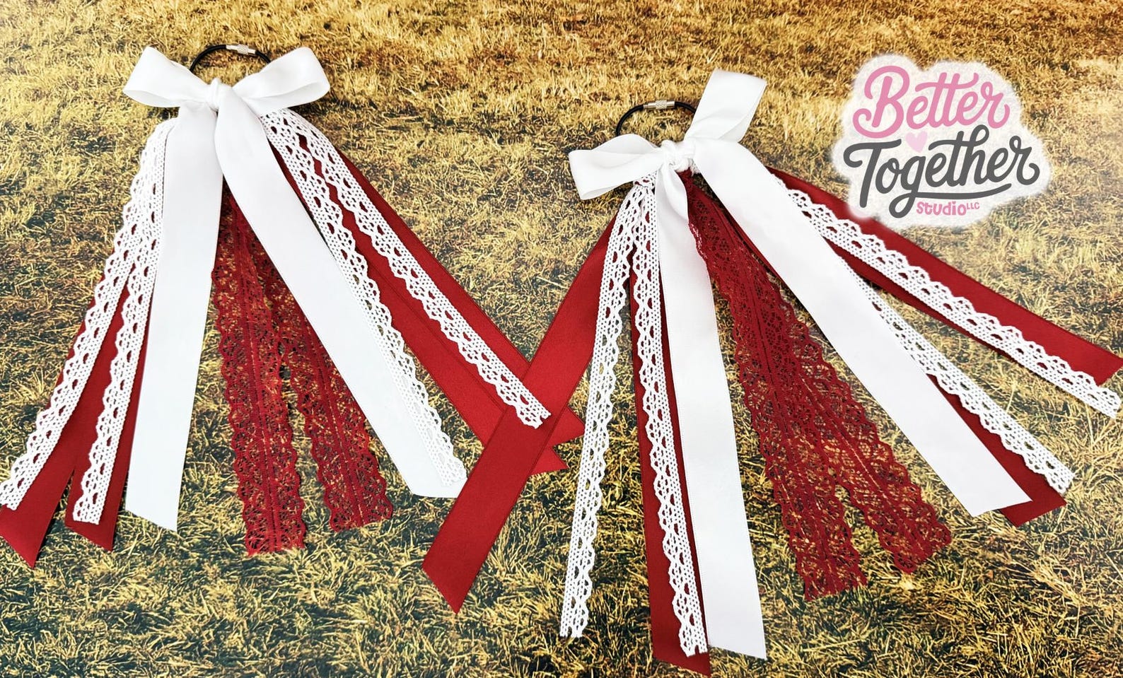 College Gameday Boot Bows | University Game-day | Garnet and White Boot ...