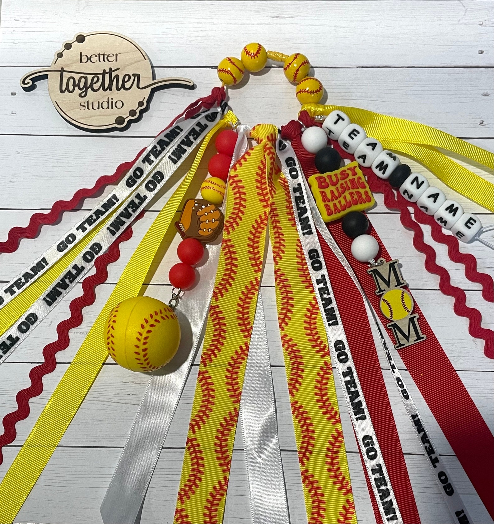 Personalized, Raising Ballers, Softball Mom, Softball Bag Charm ...