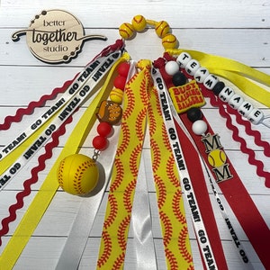 Personalized, Raising Ballers, Softball Mom, Softball Bag Charm ...