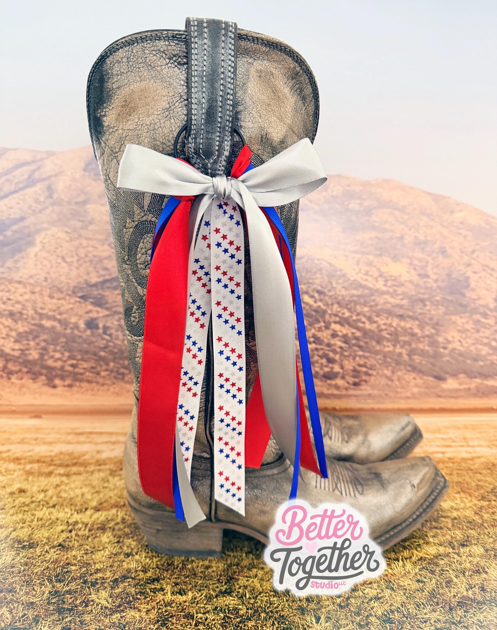 TRENDING Patriotic Boot Bows | Red Blue and White Boot Bows | Country ...