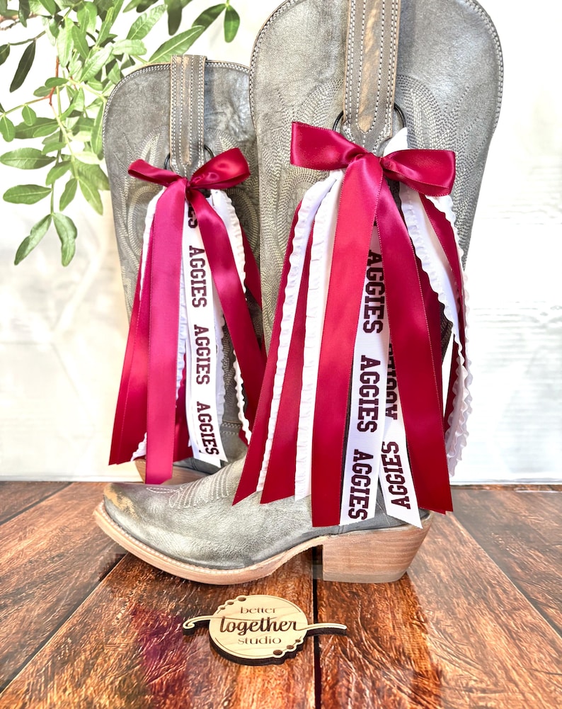 TRENDING School Spirit Boot Bows, Bows for Boots, Game Day Boots ...