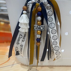 Personalized Volleyball Coach Bag Charm, Volleyball Coach Keychain ...