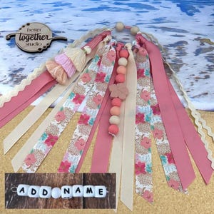 Coral Bogg Bag Tassel, Hibiscus Flower Bogg Bag, Coral Bogg Bag Charm ...