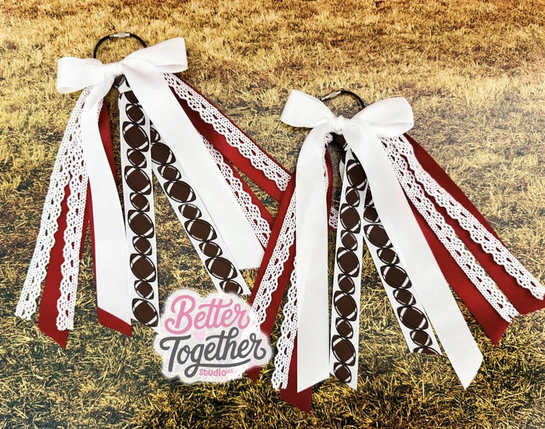 College Gameday Boot Bows | University Game-day | Garnet and White Boot ...