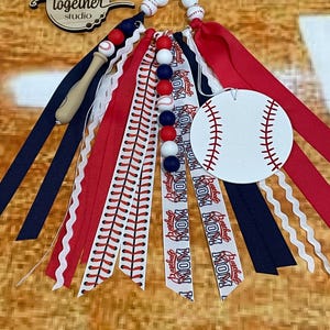 Personalized Baseball Mom Bag Tassel, Baseball Keychain Wristlet ...