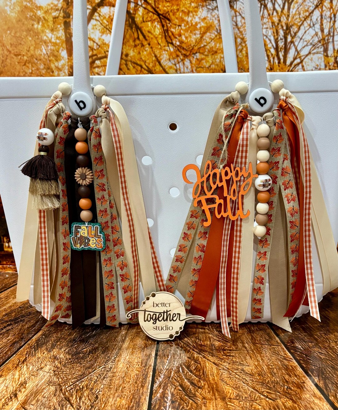 Autumn Leaves Pumpkins Please, Fall Vibes, Fall Bag Tassel, Happy Fall ...