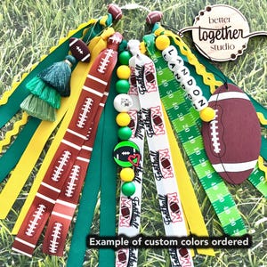 Personalized Football Mom Bag Tassel, Football Keychain, Football Mom ...