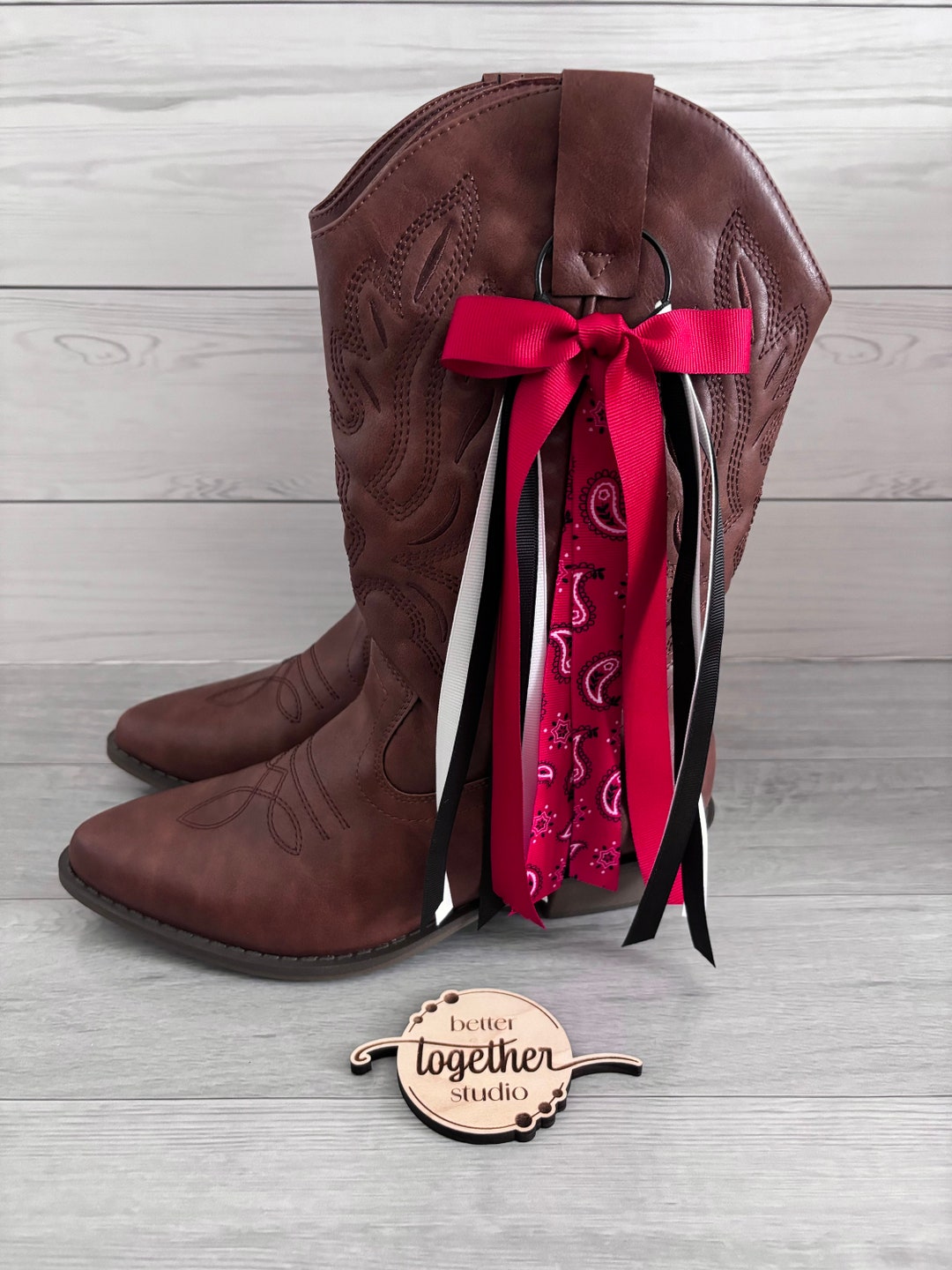 Bandana Boot Bows, Boot Bows, Bandana Bows for Boots, Pair, Boots, Boot ...