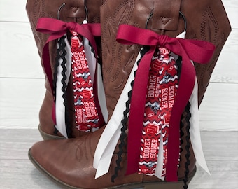School Spirit Boot Bows, Bows for Boots, Pair, Game Day Boots - Etsy
