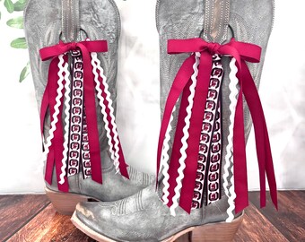 School Spirit Boot Bows, Bows for Boots, Pair, Game Day Boots - Etsy