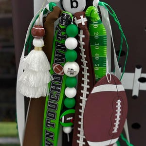 Personalized Football Mom Bag Tassel, Football Keychain, Football Mom ...