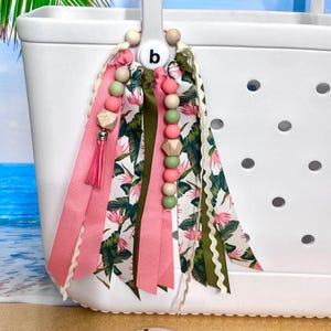 Coral Bogg Bag Tassel, Palm Leaf Bogg Bag, Coral Bogg Bag Charm, Summer ...