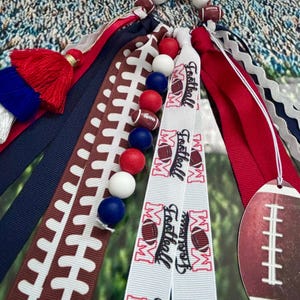 Personalized Football Mom Bag Charm, Football Keychain Wristlet ...