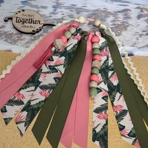 Coral Bogg Bag Tassel, Palm Leaf Bogg Bag, Coral Bogg Bag Charm, Summer ...