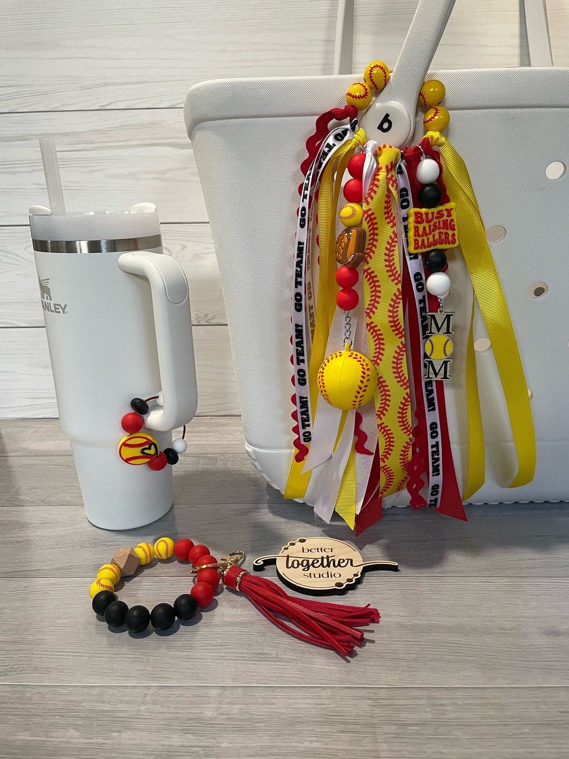 Personalized, Raising Ballers, Softball Mom, Softball Bag Charm ...