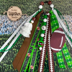 Personalized Football Mom Bag Tassel, Football Keychain, Football Mom ...