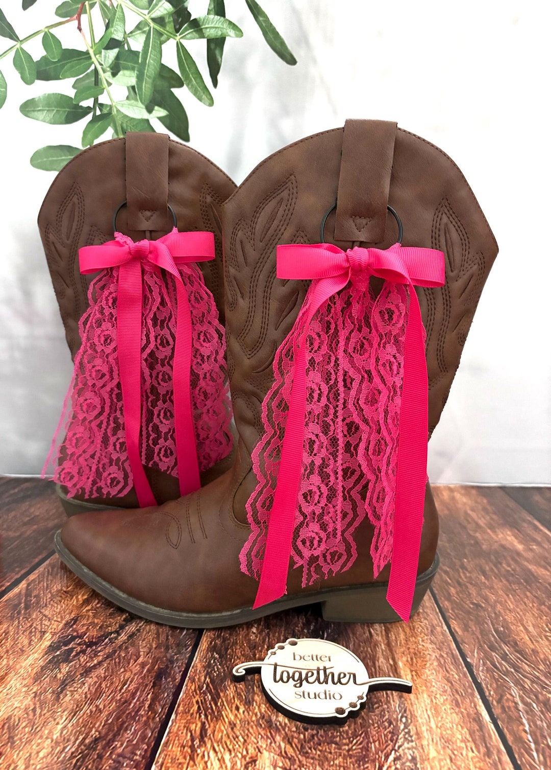 Pink Lace Boot Bows, Boot Bows, Lacey Bows for Boots, Pair, Boots, Boot ...
