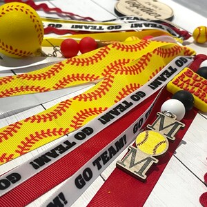 Personalized, Raising Ballers, Softball Mom, Softball Bag Charm ...