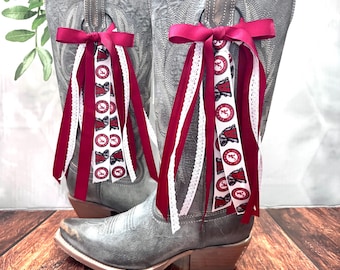 School Spirit Boot Bows, Bows for Boots, Pair, Game Day Boots - Etsy