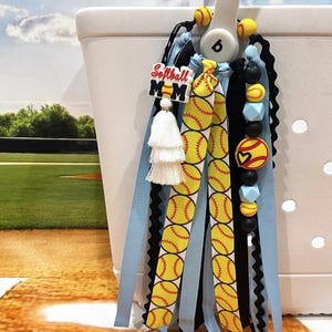 Softball Mom, Softball Bag Charm, Softball Stanley Tag, Softball ...