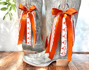 School Spirit Boot Bows, Bows for Boots, Pair, Game Day Boots - Etsy