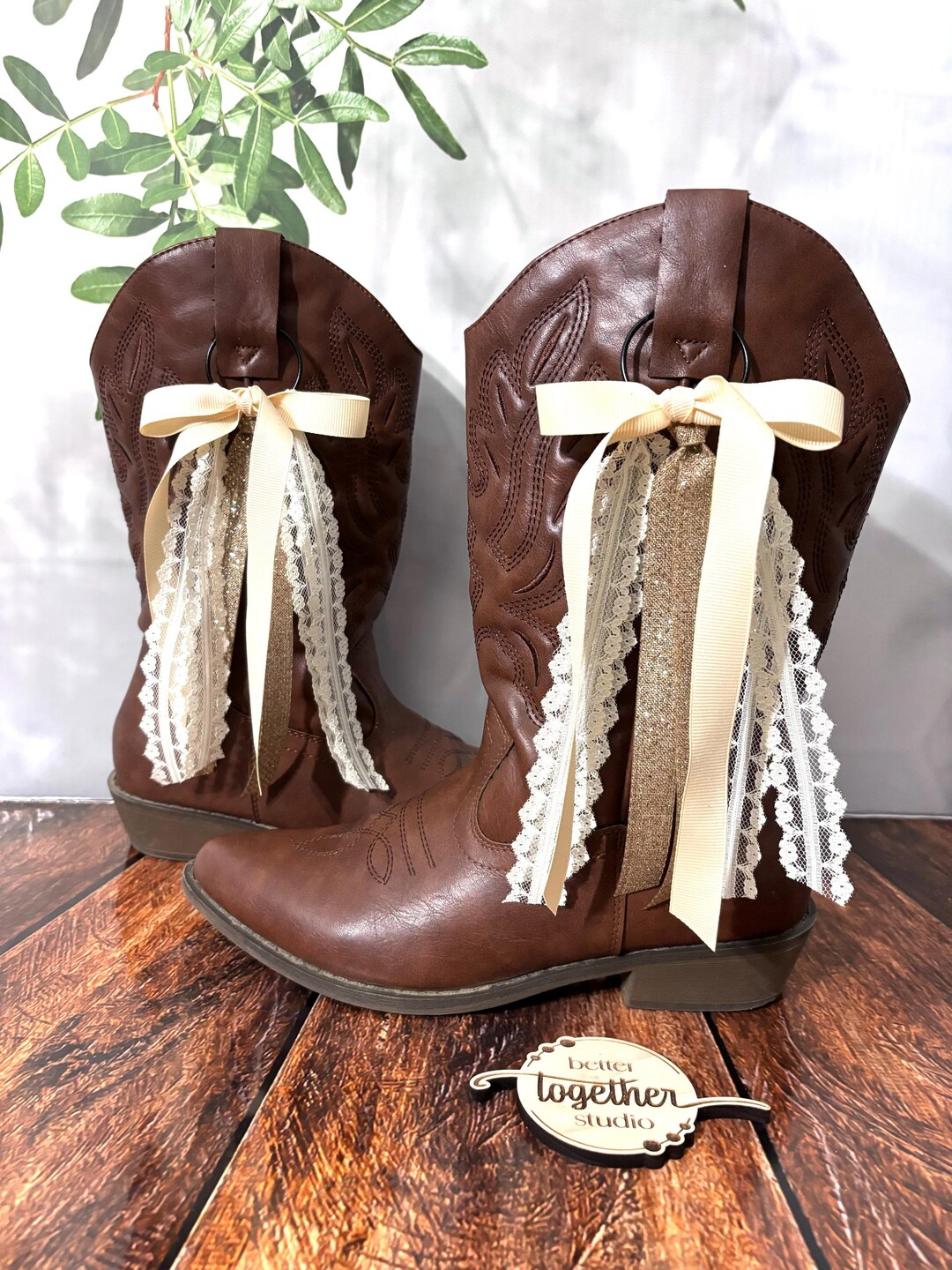 Ivory Boot Bows, Cream Boot Bows, Gold Bows for Boots, Pair, Boots ...