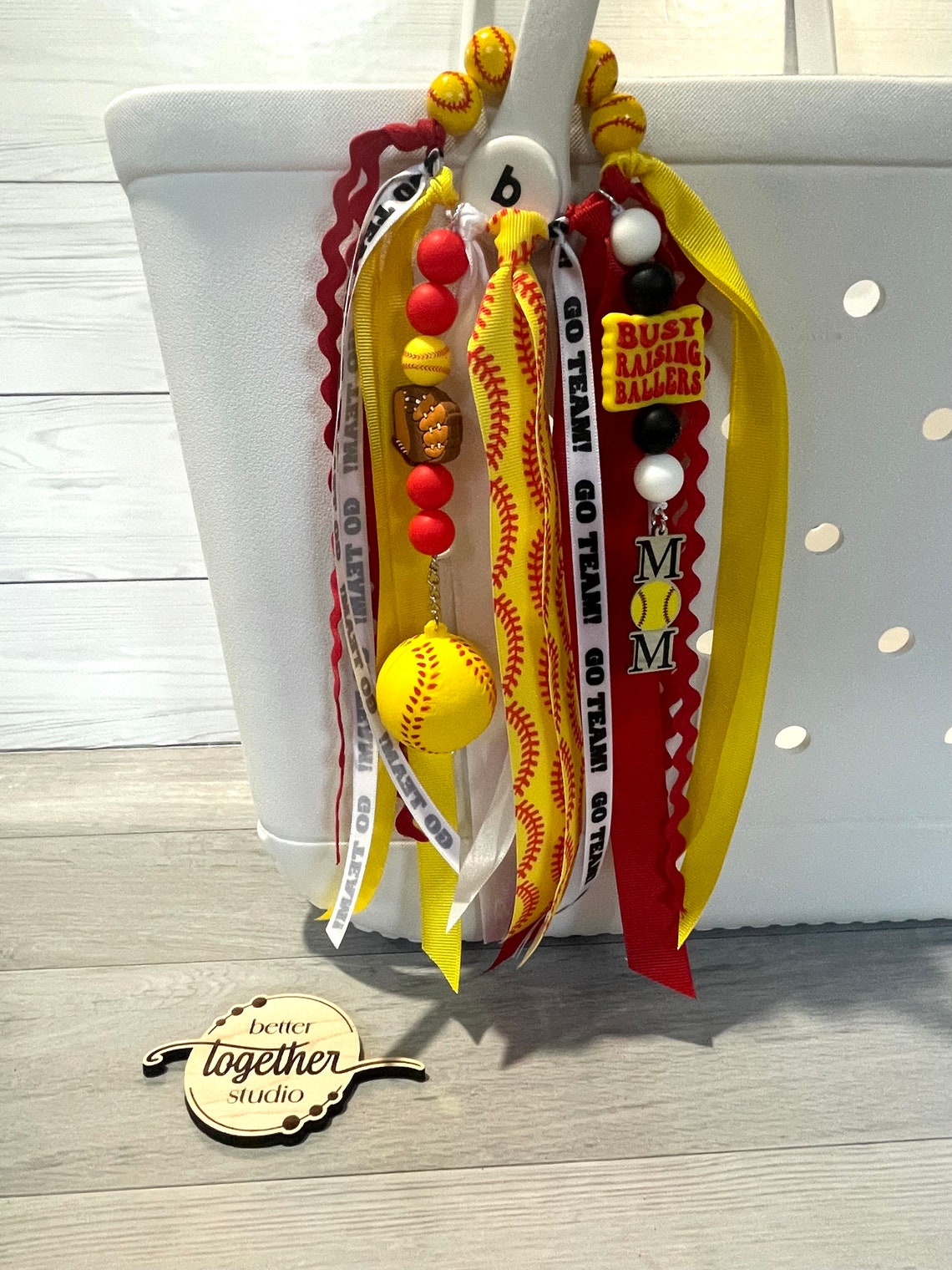 Personalized, Raising Ballers, Softball Mom, Softball Bag Charm ...