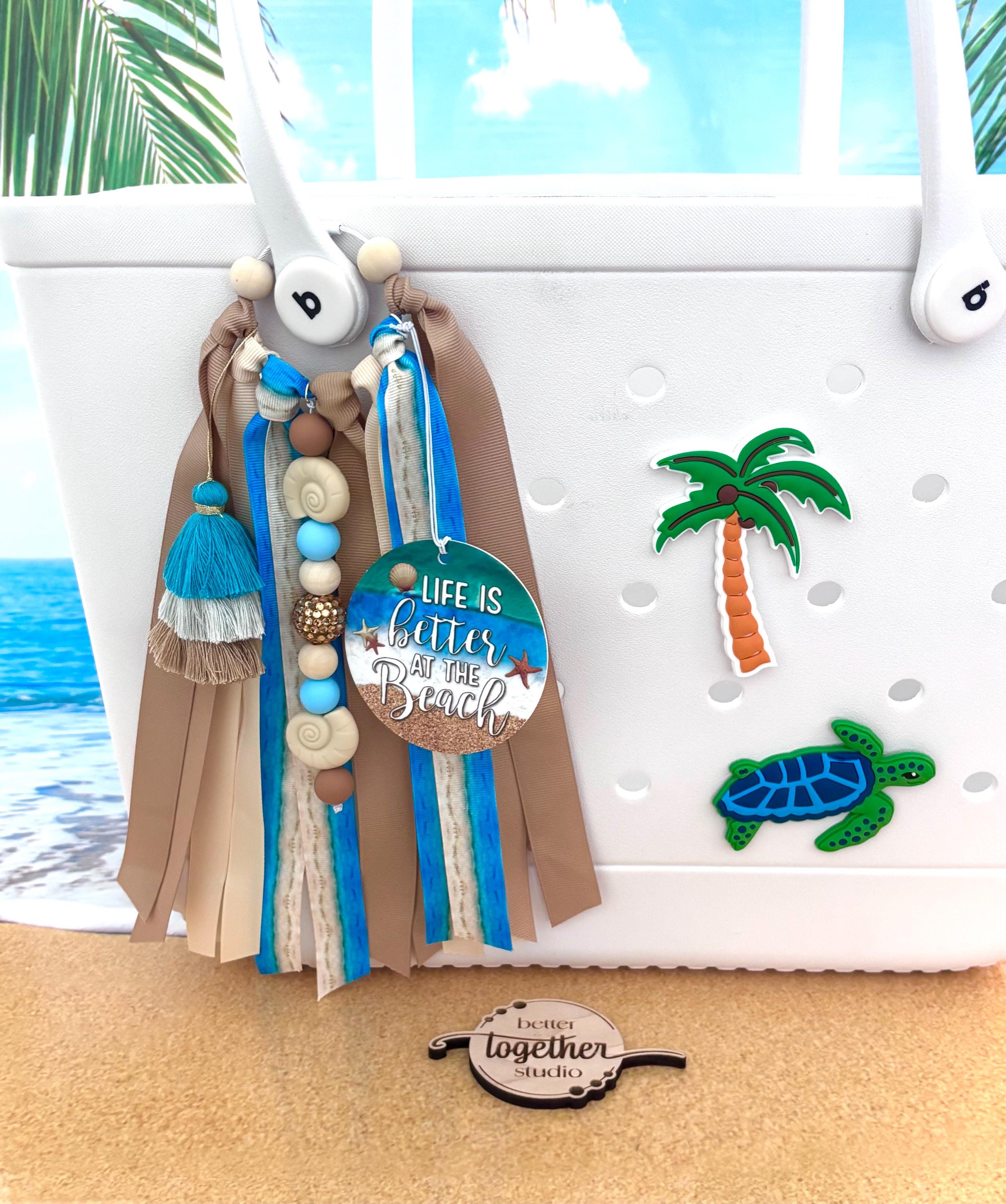 Life is Better at the Beach, Beach Bogg Bag Charm, Beach Bag Tag ...