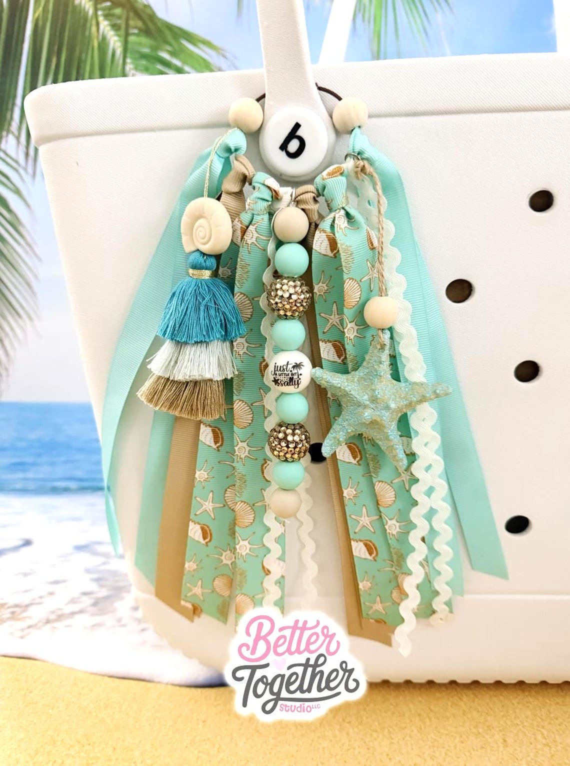 Seashell Bogg Bag Charm, Sea Shell Bogg Bag Tassel, Bogg Bag Charm ...