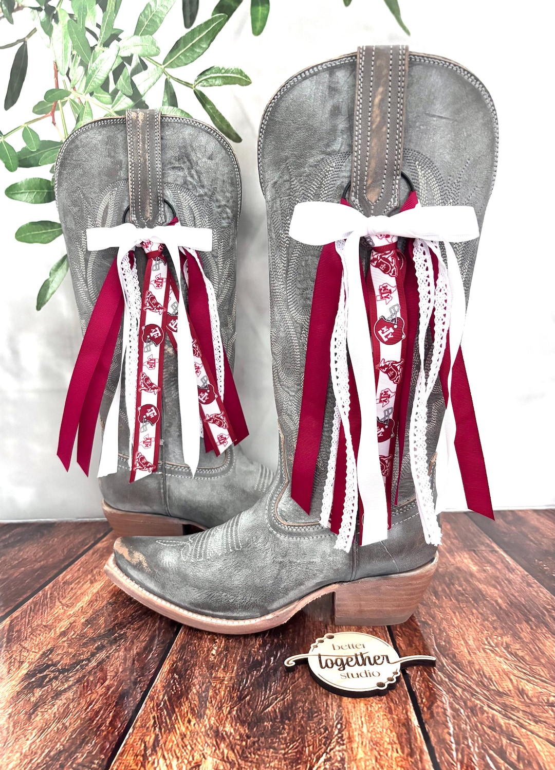 School Spirit Boot Bows, Bows for Boots, Pair, Game Day Boots ...