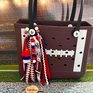 Personalized Football Mom Bag Charm, Football Keychain Wristlet ...