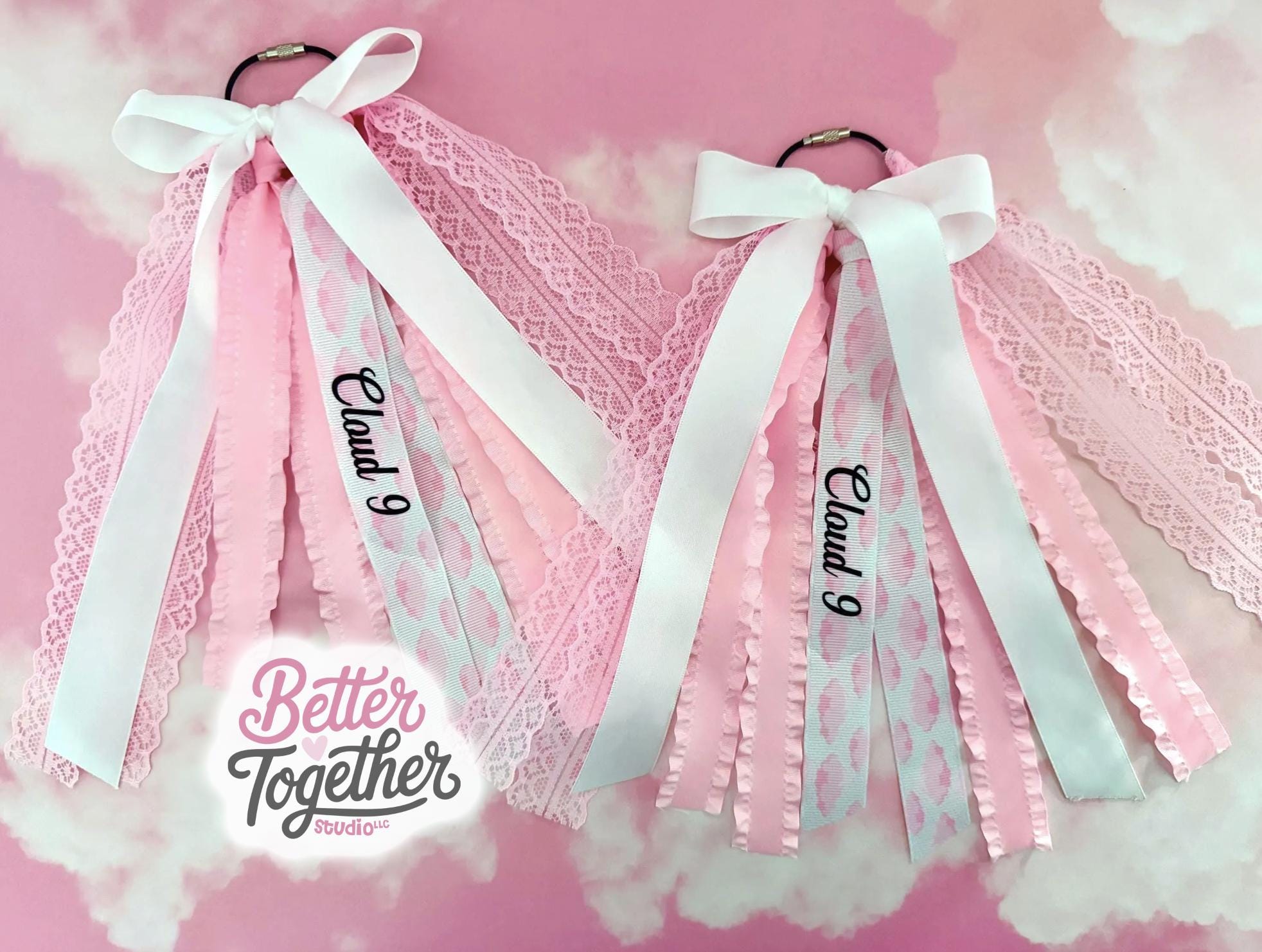 Megan Country Concert Boot Bows | Pink and White Boot Bows | Country ...